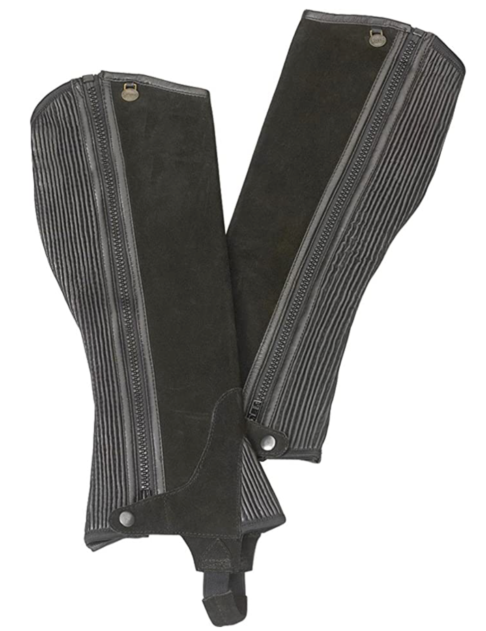 Ovation Kids Suede Ribbed Half Chaps- Black – Beval Saddlery